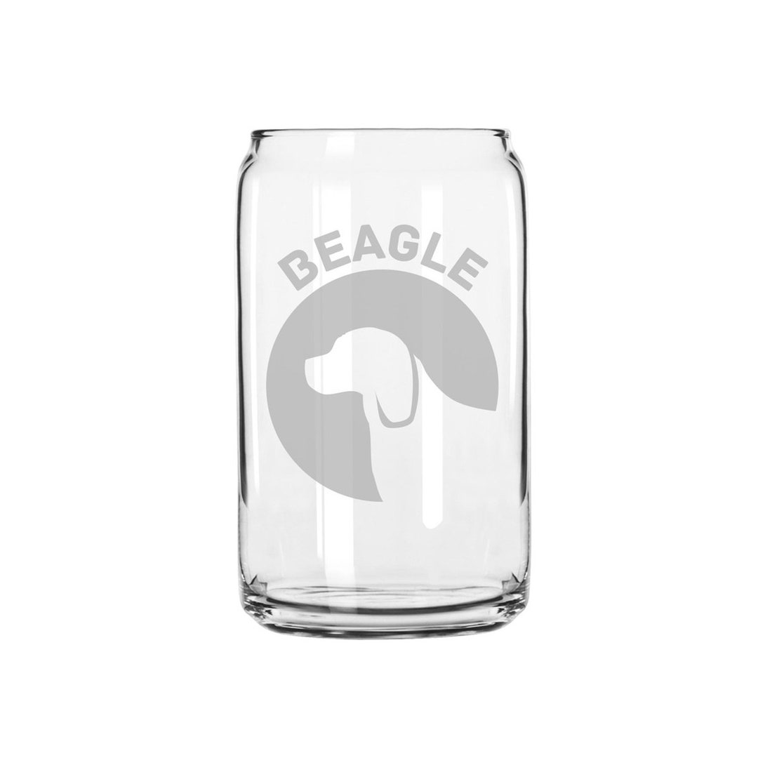 Beagle Dog Breed Pride Hand Etched 16 Oz Glass Can Cup - Etsy