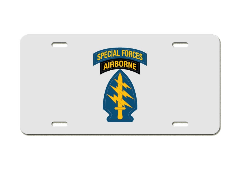 US Army Division Special Forces Airborne Aluminum License | Etsy