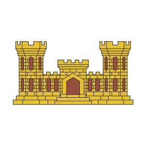 US Army Division - Engineers Corps Emblem Reflective Indoor Outdoor ...