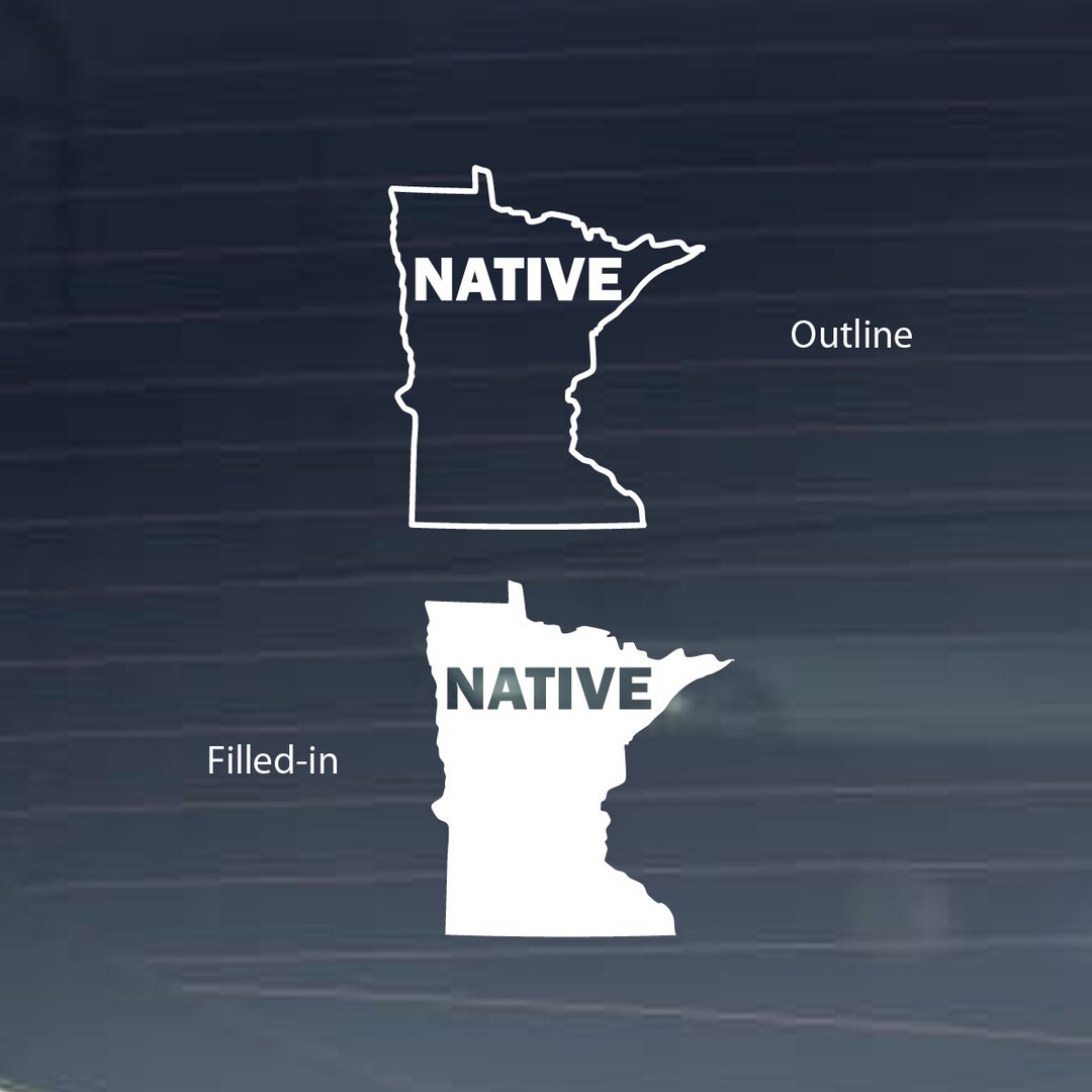 Minnesota Native State Shape Vinyl Decal (many Colors and Sizes ...