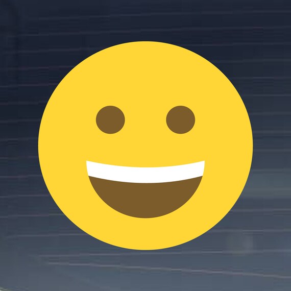 Grinning Face Emoji Vinyl Decal for Laptop Windows Glass - Etsy