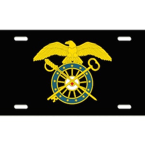 US Army Division - Quartermaster Corps Emblem - Aluminum License Plate ...