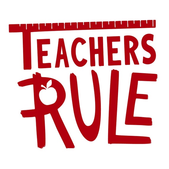 Teachers Rule Ruler Vinyl Decal | Etsy