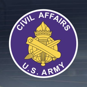 US Army Division - Civil Affairs Plaque Full Color Vinyl Decal Indoor ...