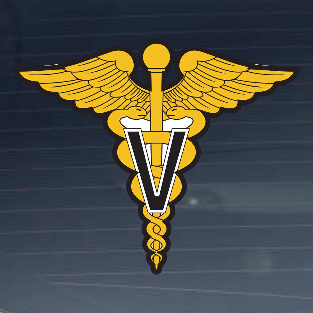 US Army Rank - Veterinary Corps Emblem Full Color Vinyl Decal Indoor ...