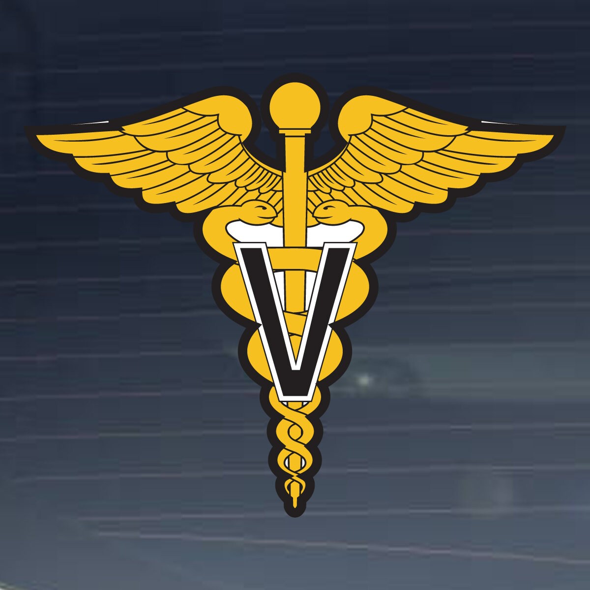 Us Army Rank - Veterinary Corps Emblem Full Color Vinyl Decal Indoor ...