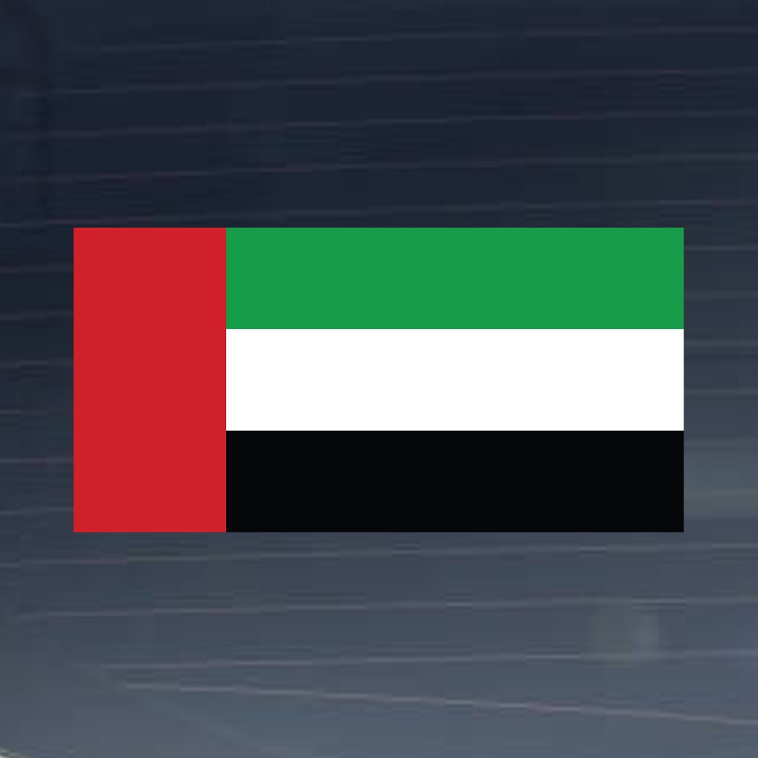 United Arab Emirates Country National UAE Flag Decal Full Color Vinyl ...
