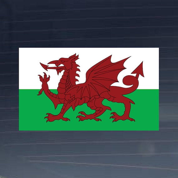 Wales Country National Welsh Flag Decal Full Color Vinyl Decal | Etsy