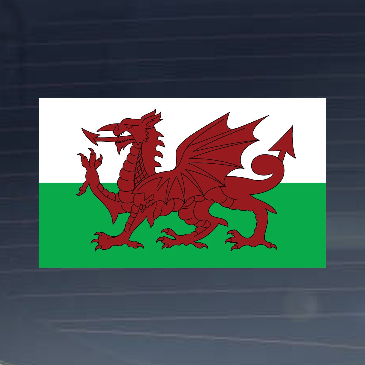 Wales Country National Welsh Flag Decal Full Color Vinyl Decal - Etsy