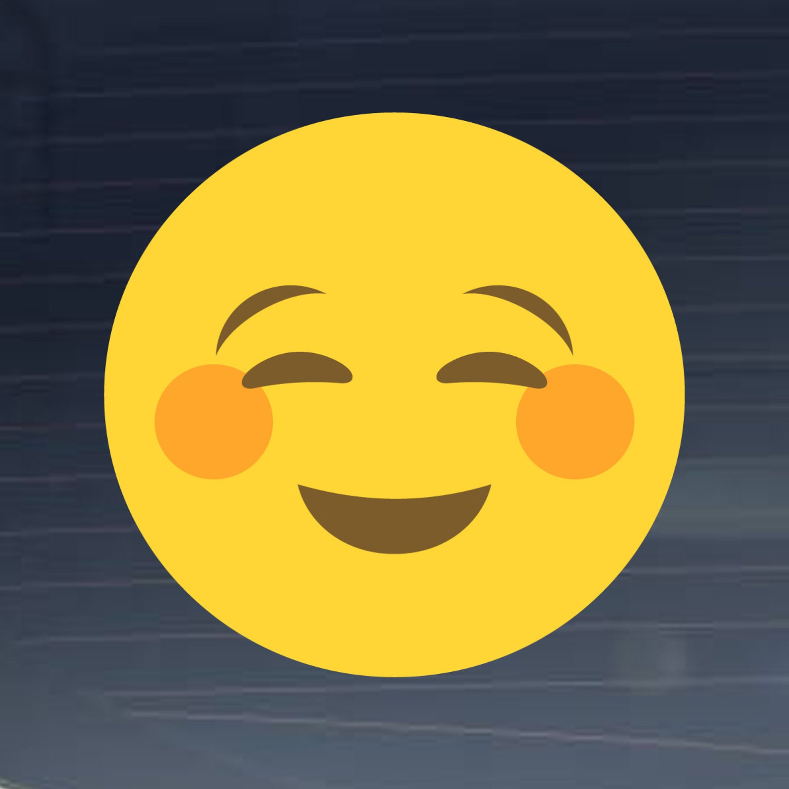 Smiling Face With Smiling Eyes Emoji - Vinyl Decal for Laptop, Windows ...