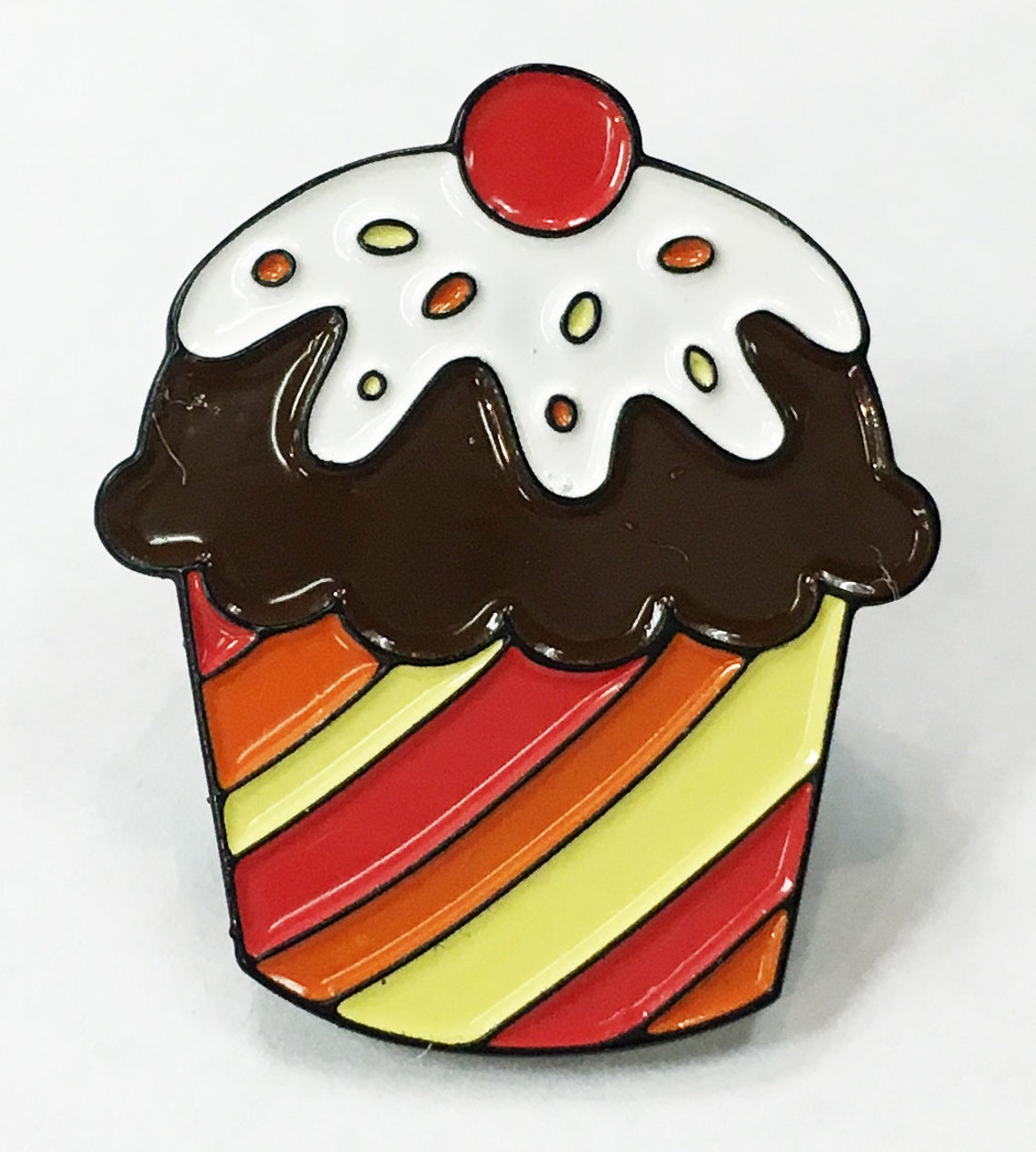 Chocolate Cupcake Design Enamel Pin Pastry Loverbrooch for - Etsy