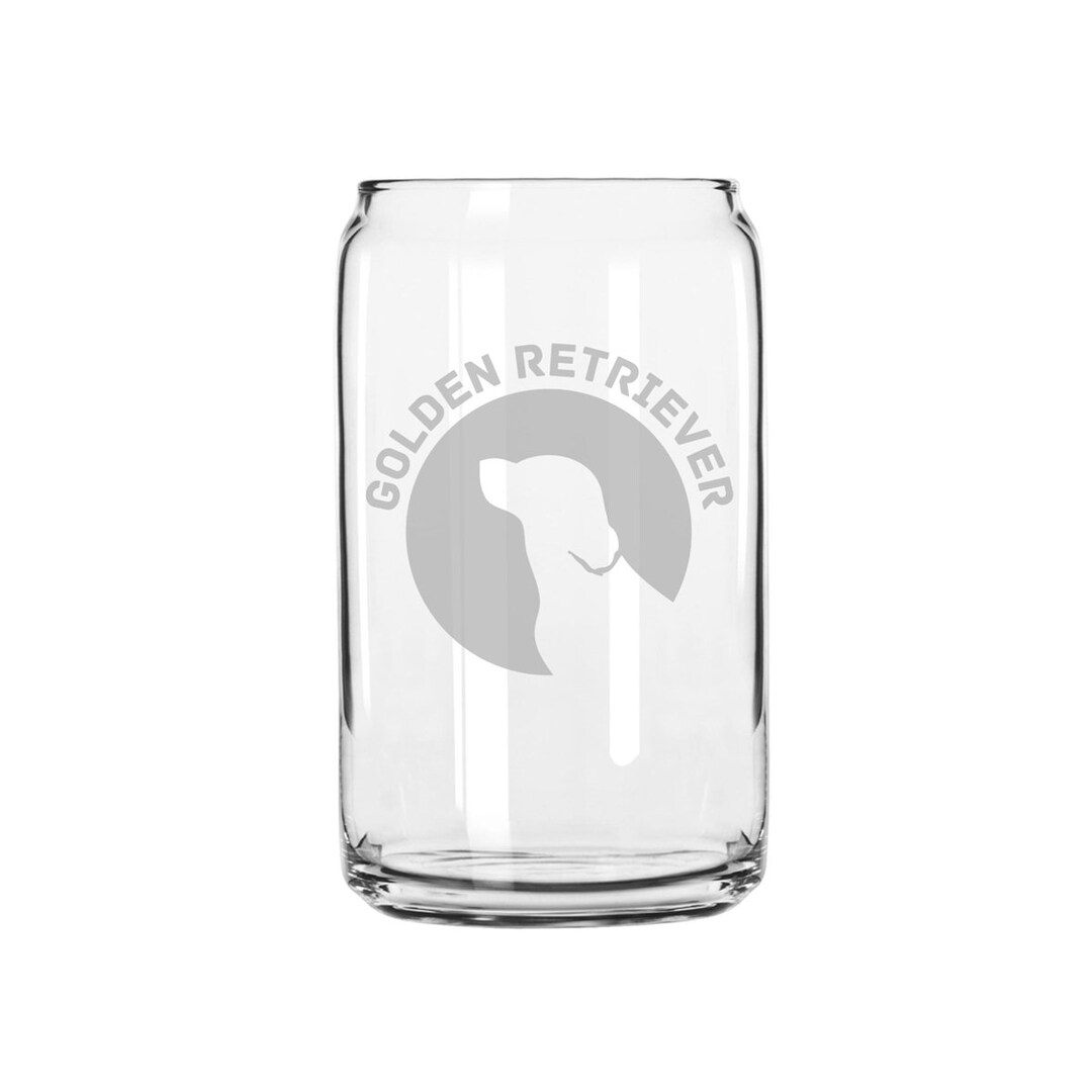 Golden Retriever Dog Breed Pride Hand Etched 16 Oz Glass Can Cup - Etsy