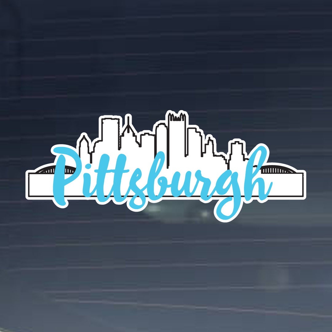 Pittsburgh Pennsylvania Skyline Decal Full Color - Vinyl Sticker Decal ...