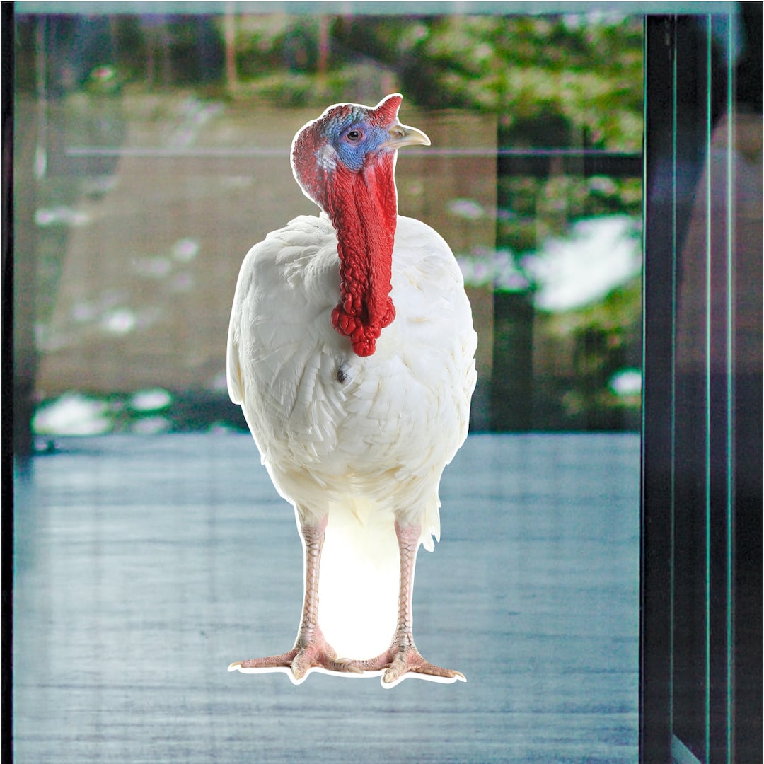 White Turkey - Vinyl Static Full Color Cling - Etsy