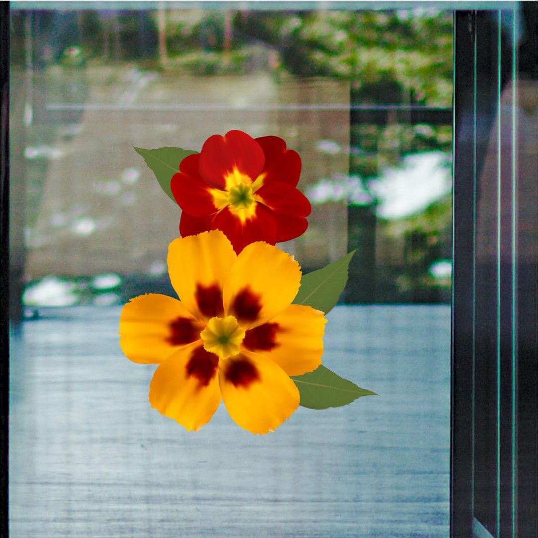 Pretty Lily Garden Flowers Full Color Window Cling - Etsy