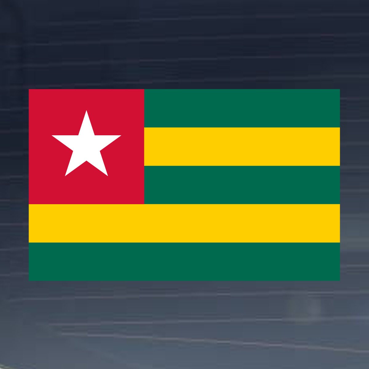 Togolese Republic Country National Flag Togo Decal Full Color - Etsy