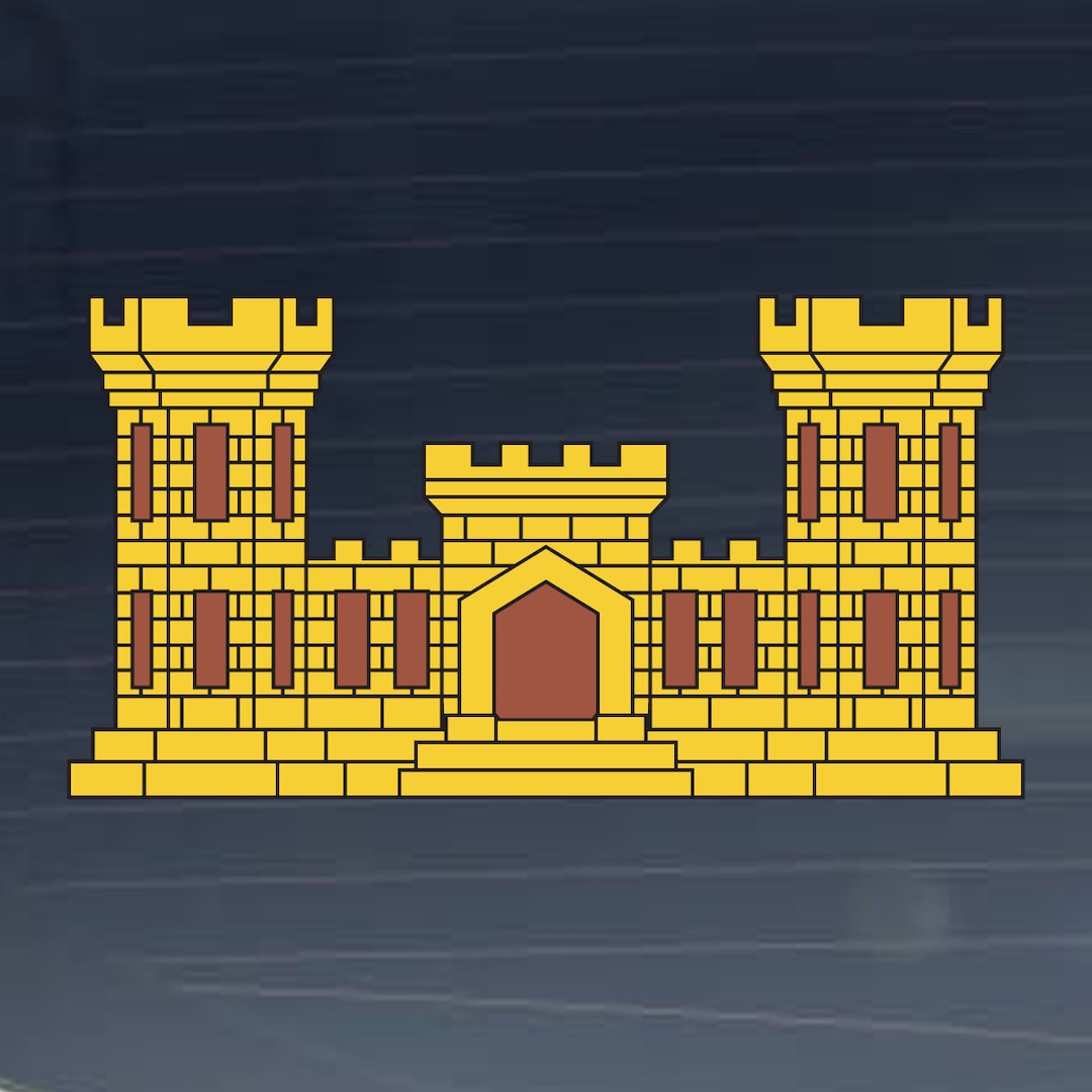 US Army Division - Engineers Corps Emblem Full Color Vinyl Decal Indoor ...