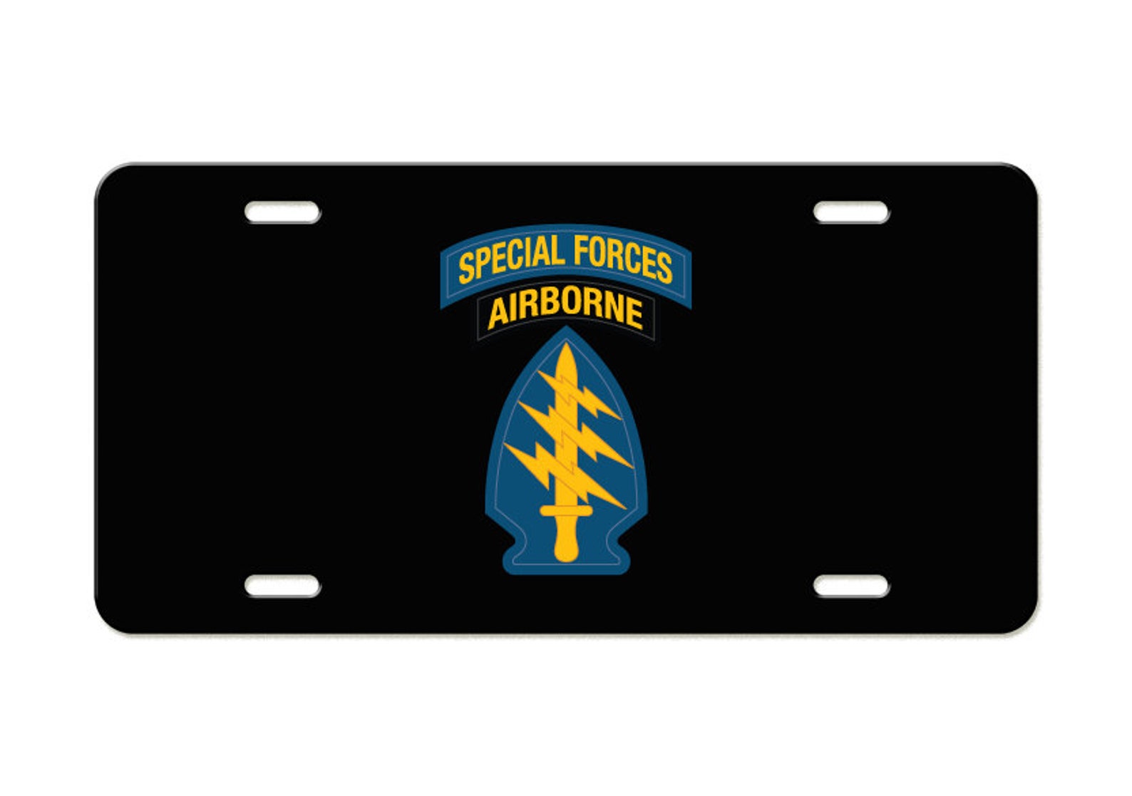 US Army Division Special Forces Airborne Aluminum License - Etsy