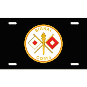 US Army Division - Signal Corps Plaque - Aluminum License Plate - Etsy