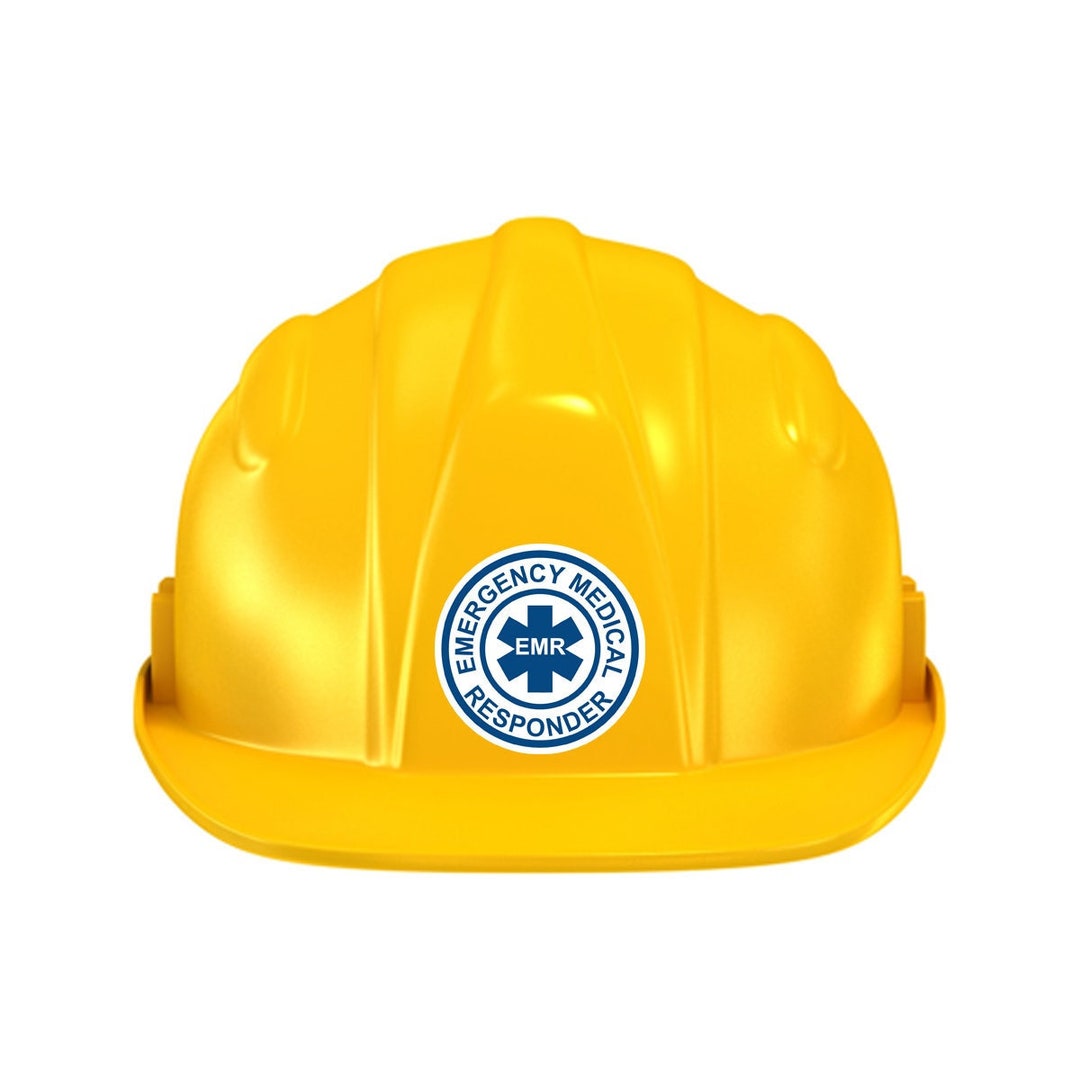 Emergency Medical Responder EMR Hard Hat Helmet Decal - Indoor Outdoor ...