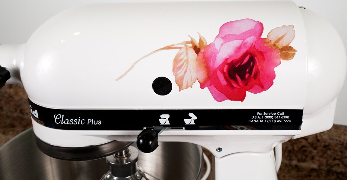 Watercolor Roses Floral Bakery Kitchenaid Mixer Mixing Machine - Etsy