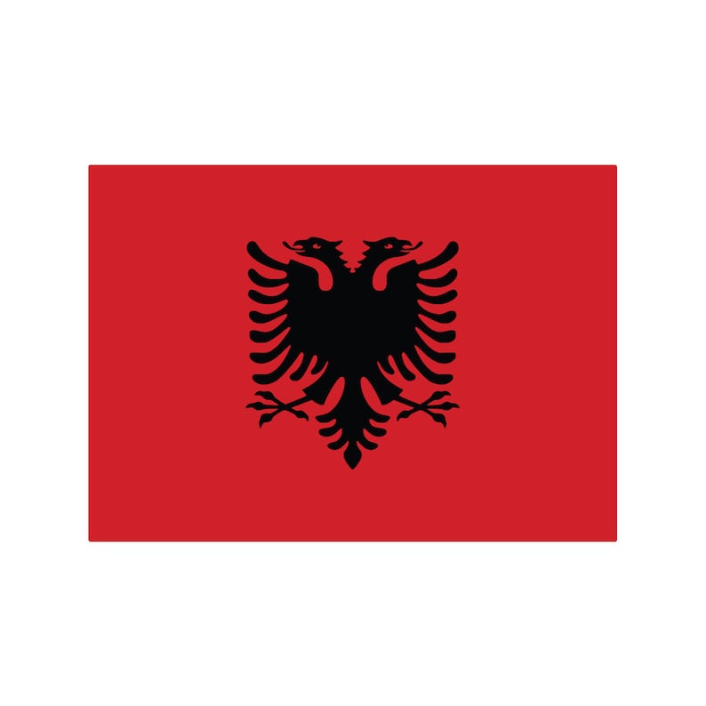 Albanian Country National Flag Decal Albania Full Color - Etsy
