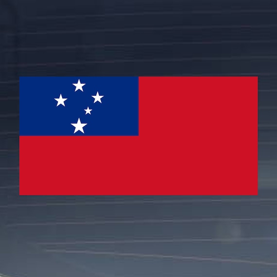 Samoan Country National Flag Decal Samoa Full Color Decal - Etsy