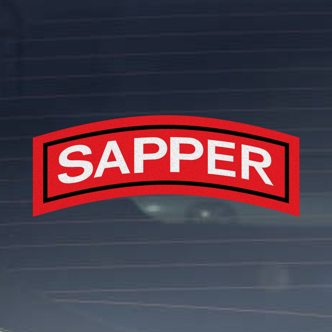 US Army Division - Sapper Tab Reflective Reflective Indoor Outdoor ...