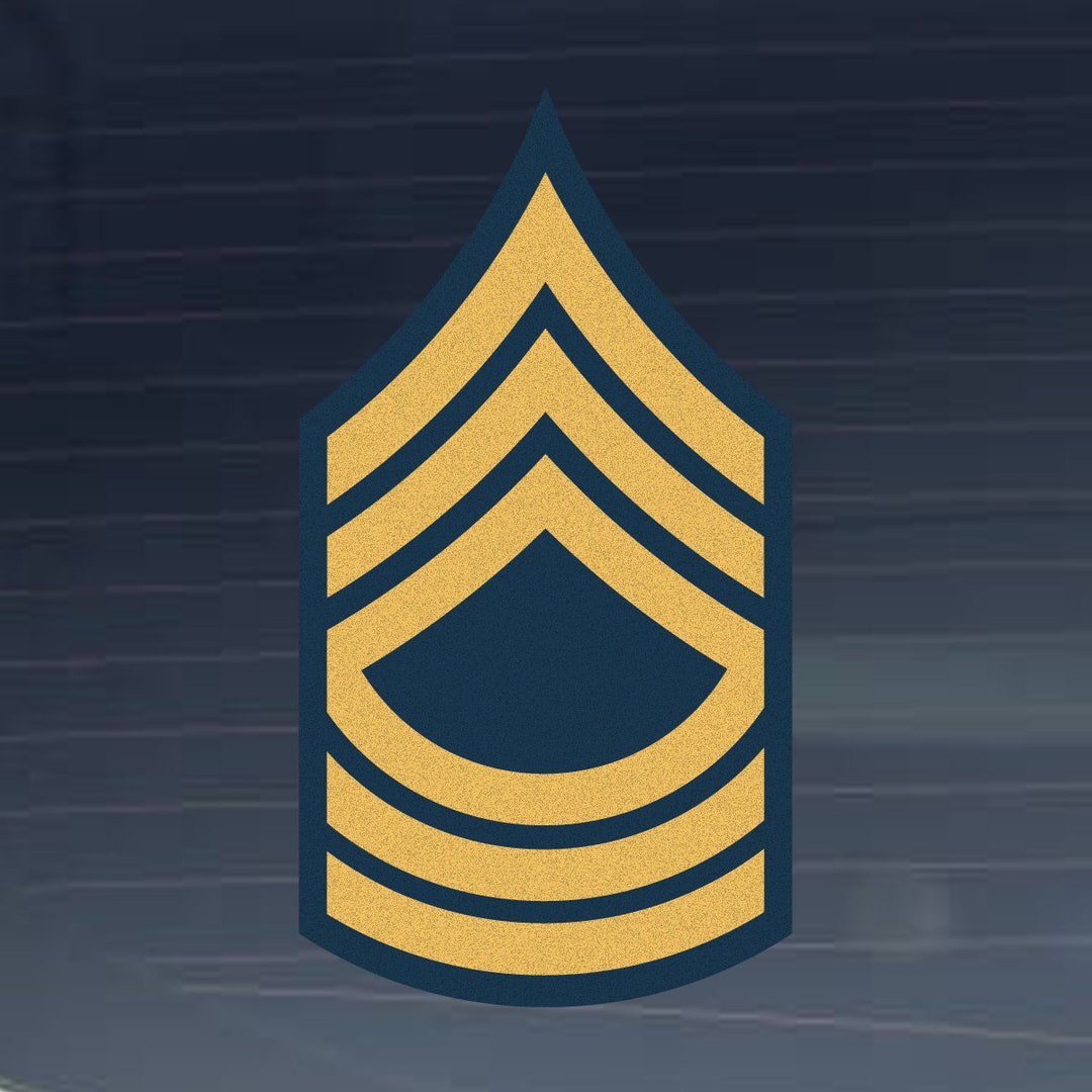 US Army Division - US Army Rank Master Sergeant E-8 Reflective ...