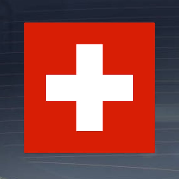 Switzerland Country National Flag Decal Swiss Full Color - Etsy
