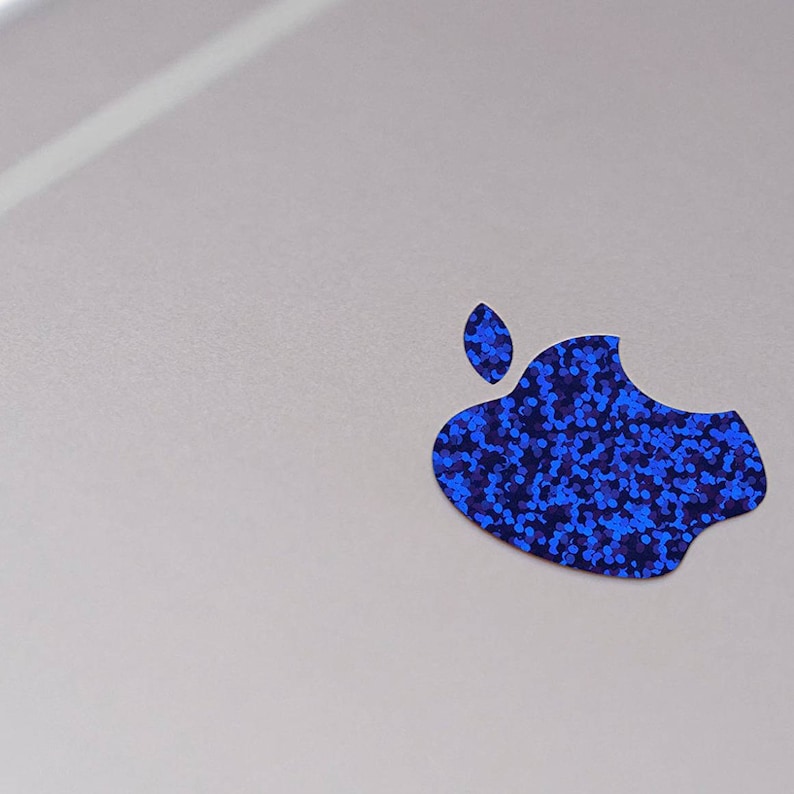 Blue Glitter Color Changer Overlay for Apple iPhone X Logo | Etsy