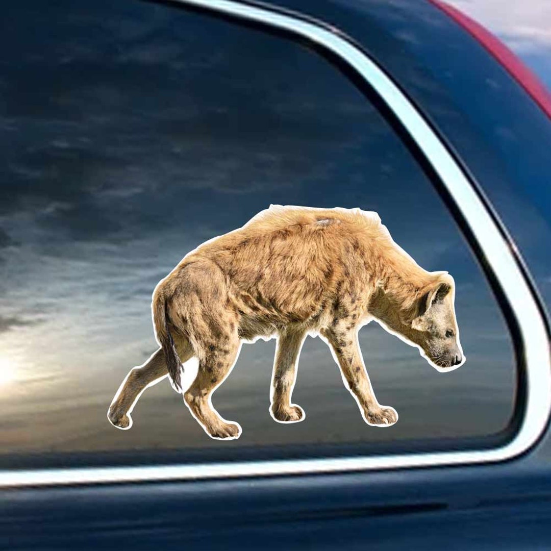 Brown Spotted Hyena - Vinyl Decal for Laptop, Windows, Glass and Cars ...