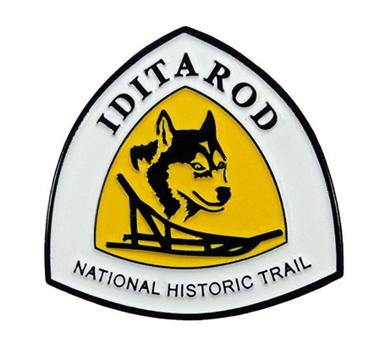 Iditarod National Historic Trail - 1" Enamel Pinbrooch for Jacket Tote ...