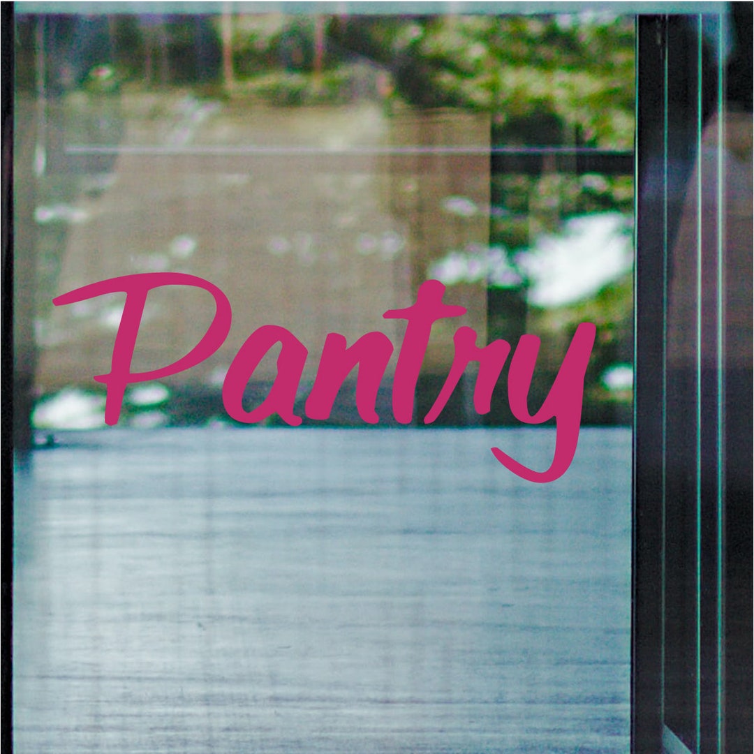 Pantry Text Crusive Vinyl Decal for Cars, Laptops, Glass, and More ...