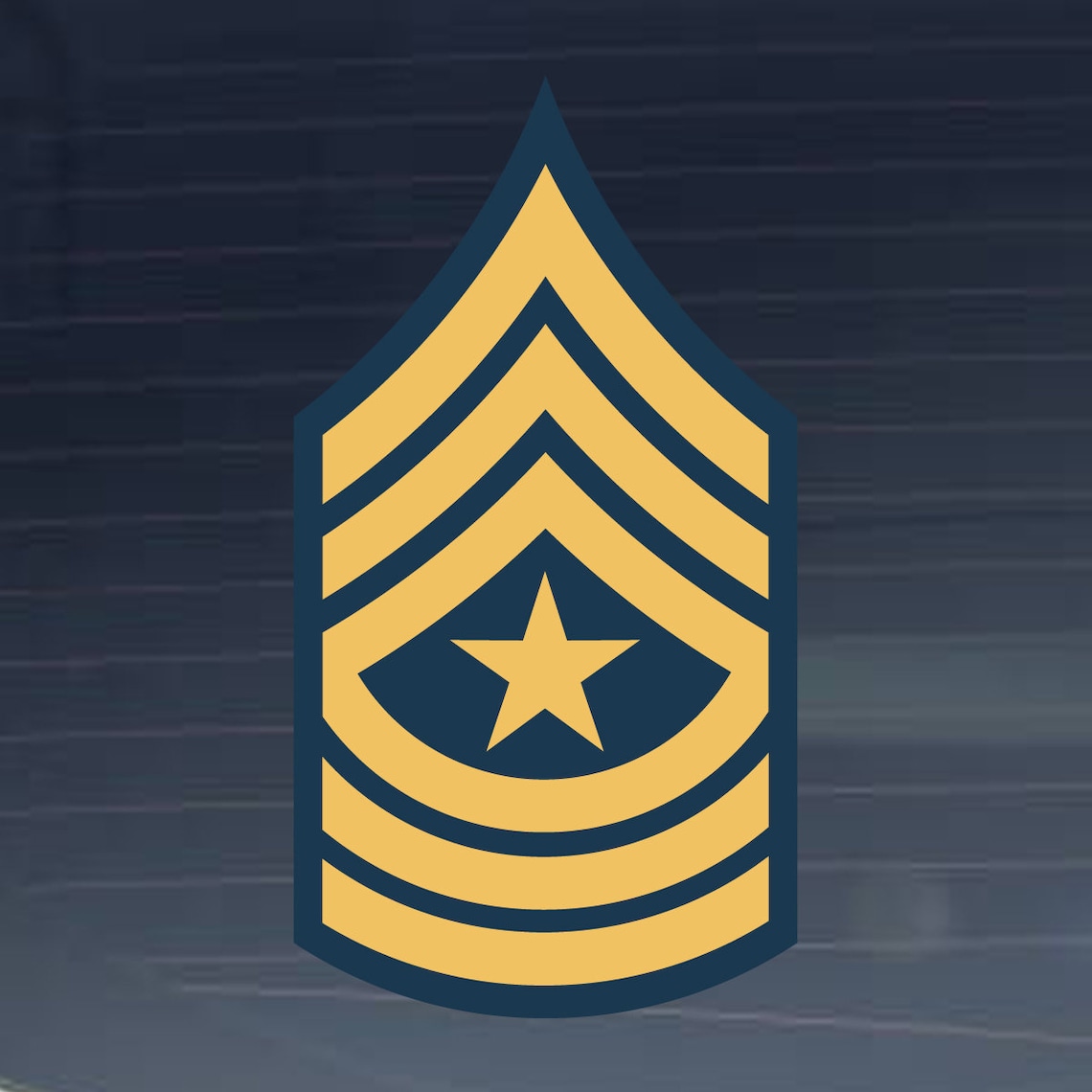 Us Army Rank Sergeant Major E 9 Full Color Vinyl Decal Etsy