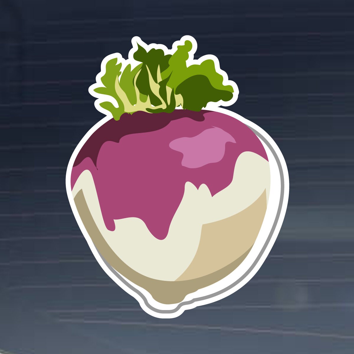 Turnip Vegetable Full Color - Vinyl Decal for Laptop, Windows, Glass ...