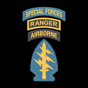 US Army Division - Special Forces Ranger Airborne Reflective Reflective ...