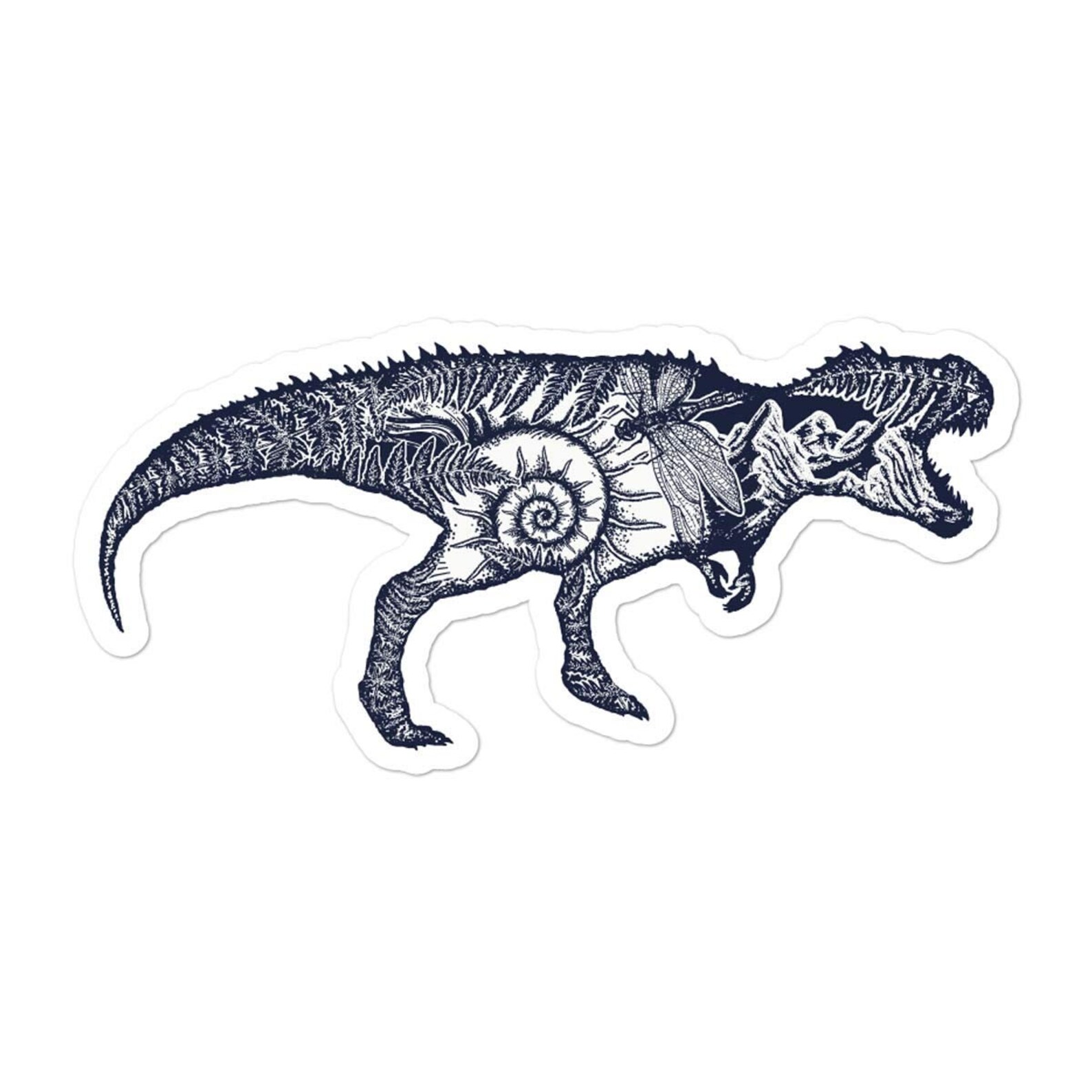 Nautilus Shell Nature Scene Dinosaur Vinyl Decal for Car | Etsy