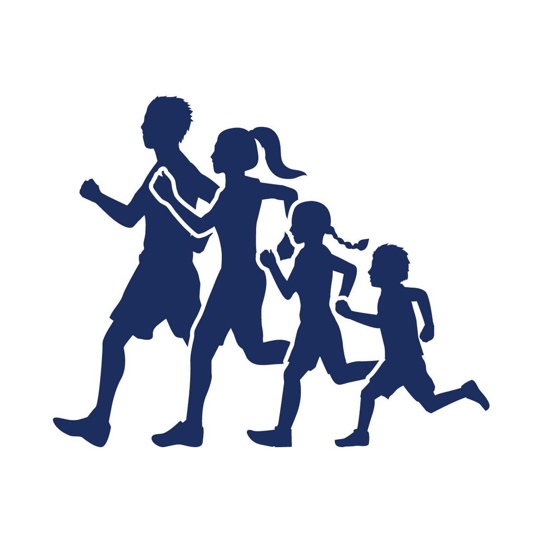 Marathon Runners Family Vinyl Decal (many Colors and Sizes Available ...