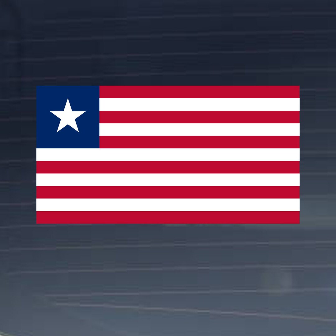 Liberia Country National Flag Decal Full Color Vinyl Sticker Decal for ...