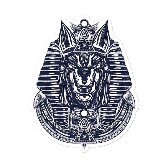 Stylized Egyptian God Anubis Bust Vinyl Decal for Car - Etsy