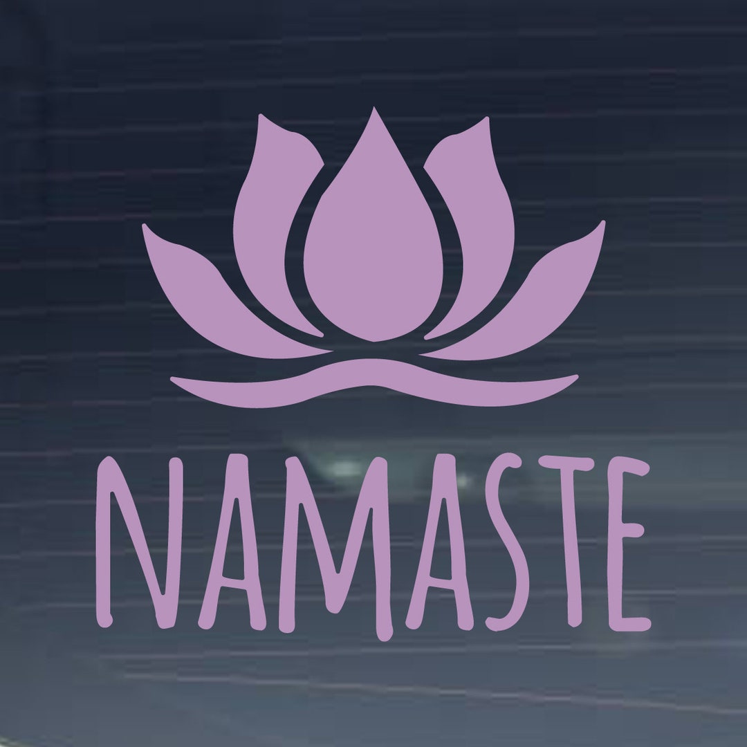 Namaste Lotus Flower Yoga Vinyl Decal for Cars, Laptops, Glass, and ...