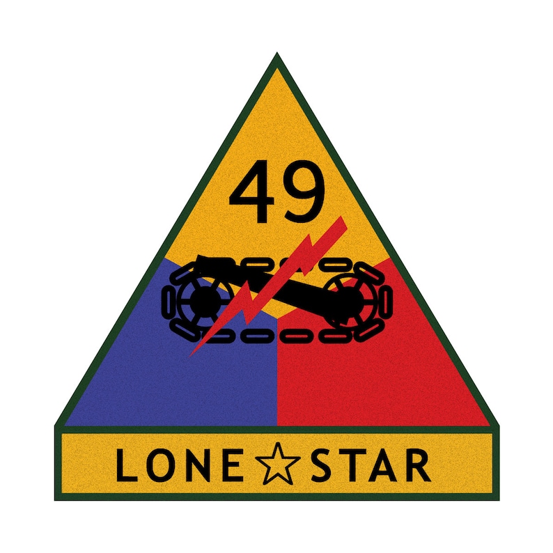 US Army Division - 49th Armored Division - Lonestar Reflective Indoor ...