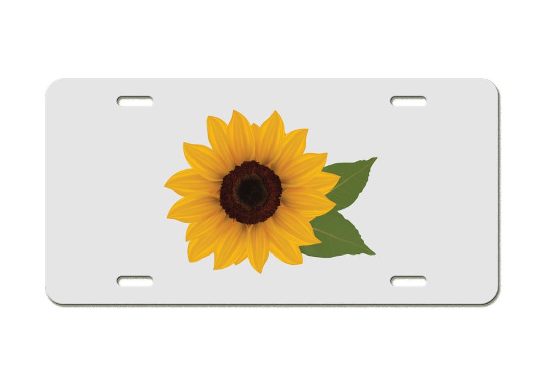 Sunflower - Aluminum License Plate - Etsy