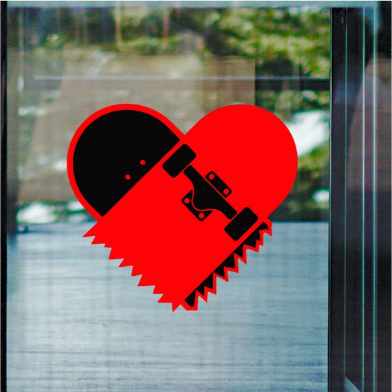 Broken Skateboard Heart