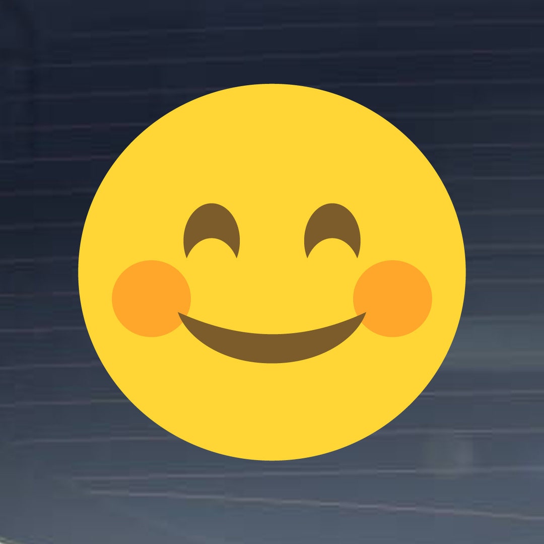 Smiling Face Emoji - Vinyl Decal for Laptop, Windows, Glass and Cars ...