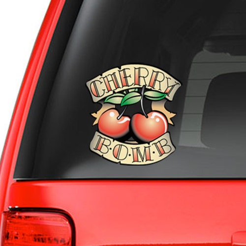 Cherry Bomb Tattoo Art Design Full Color Vinyl Decal for - Etsy