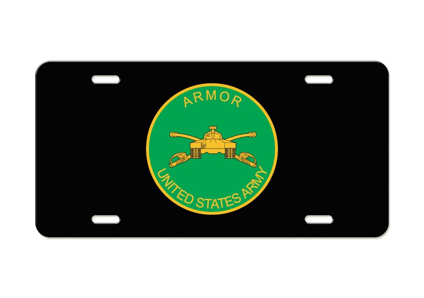 US Army Division Armor Branch Plaque Aluminum License | Etsy