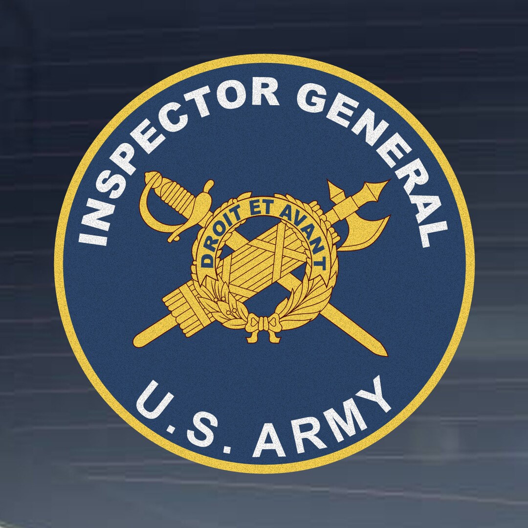 US Army Division - Inspector General Plaque Reflective Indoor Outdoor ...