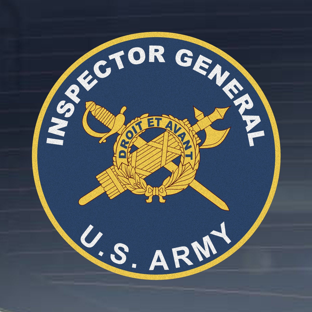 US Army Division Inspector General Plaque Reflective Indoor Outdoor ...
